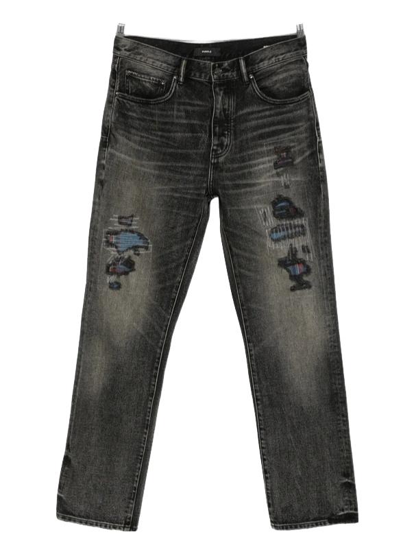 PURPLE BRAND PURPLE BRAND Belt-Loop Patchwork Jeans
